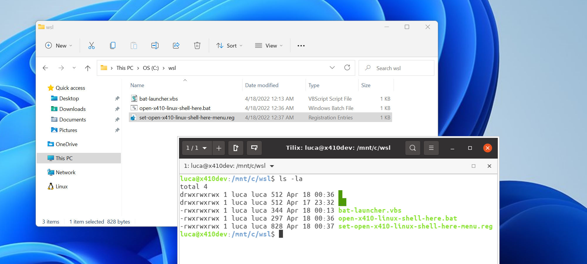 Opening A Genuine Linux Terminal Emulator Directly From File Explorer 