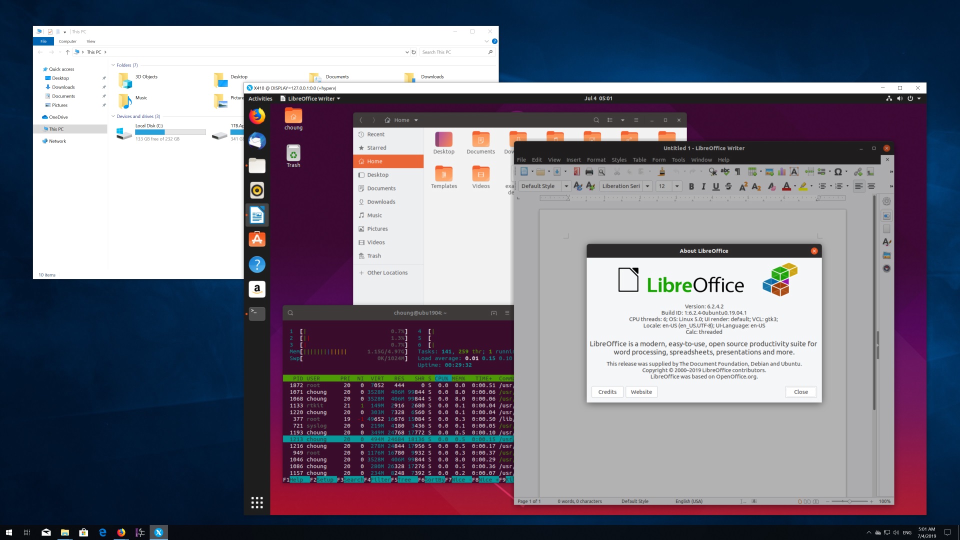 Opening Ubuntu Desktop In Hyper V VM On X410 Over VSOCK X410 dev